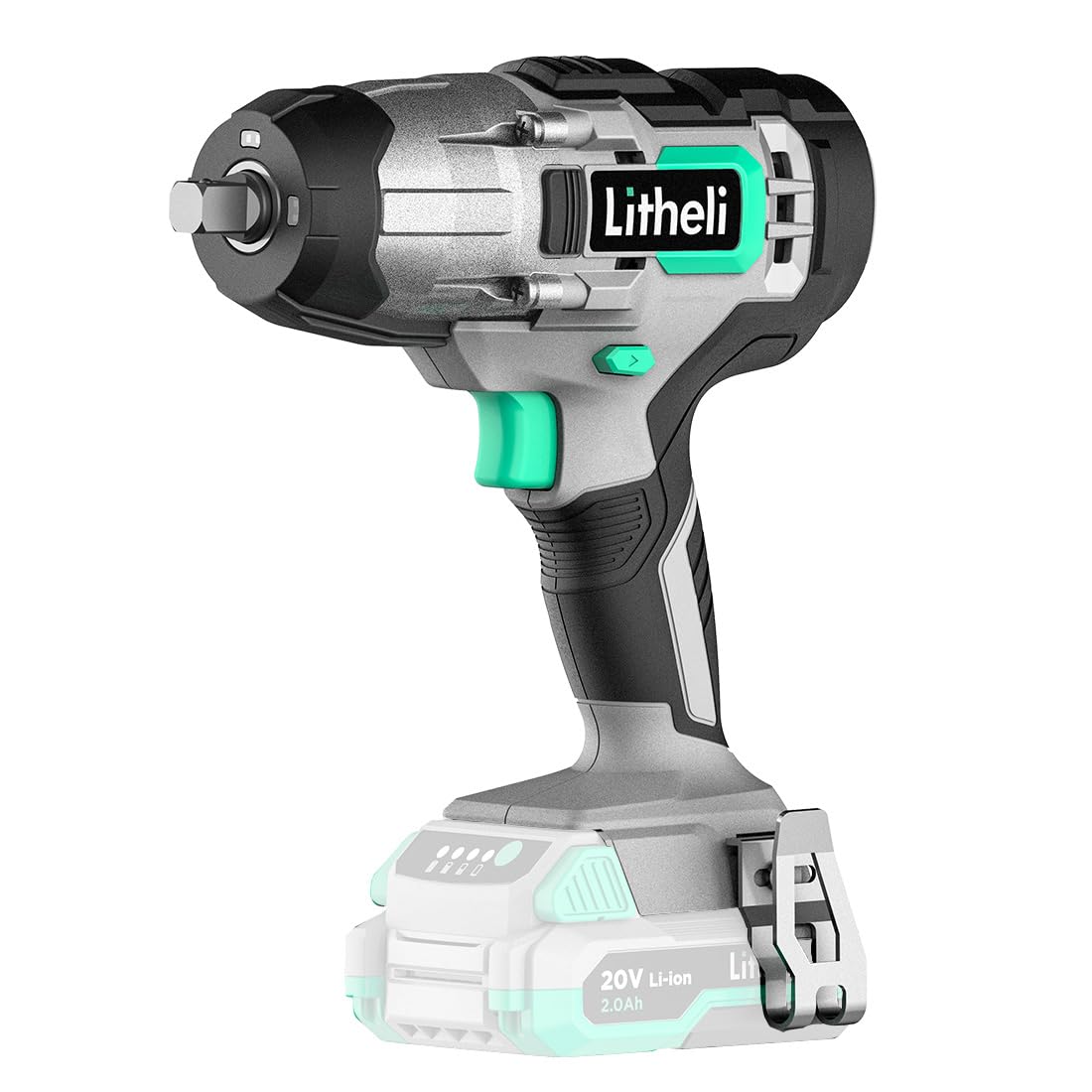 LiTHELi Impact Wrench Cordless, 1/2 inch Power Impact Wrenches Max ...
