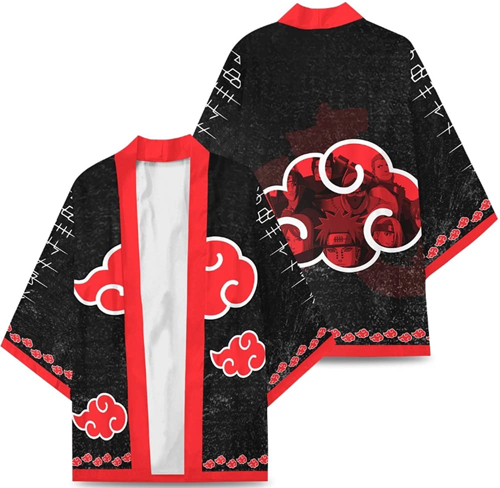 Akatsuki Cloak Uchiha Kimono Cardigan Robe Itachi Uchiha Cosplay ...