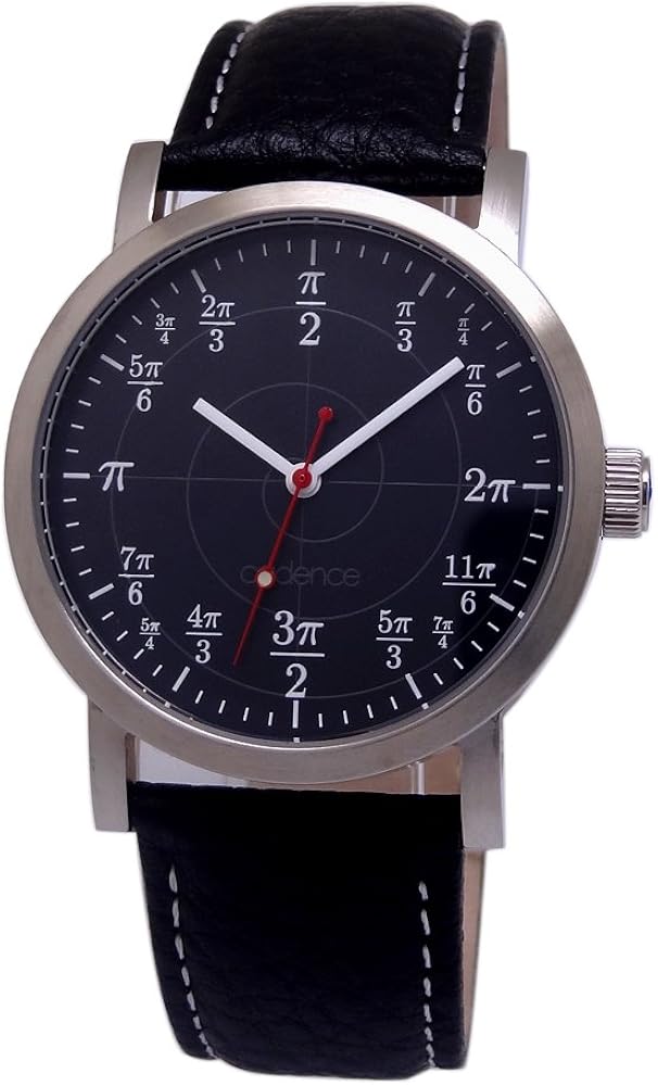 Cadence Radian Pi Watch (Stainless Steel on Leather Strap) : Amazon.co ...