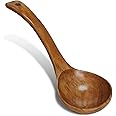 Amazon.com: Wooden Long Handle Ladle Utensils for Soup, Kitchen ...