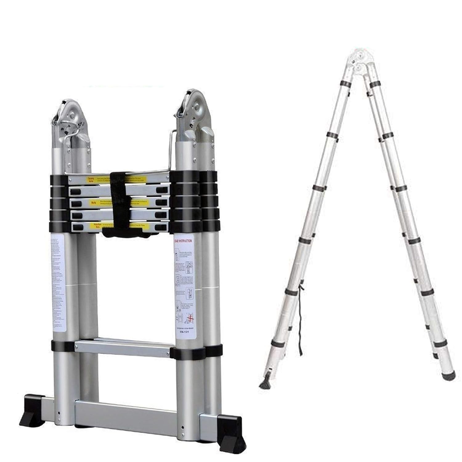 Ladders 5m Double Telescopic Ladder Versatile Foldable Extendable ...