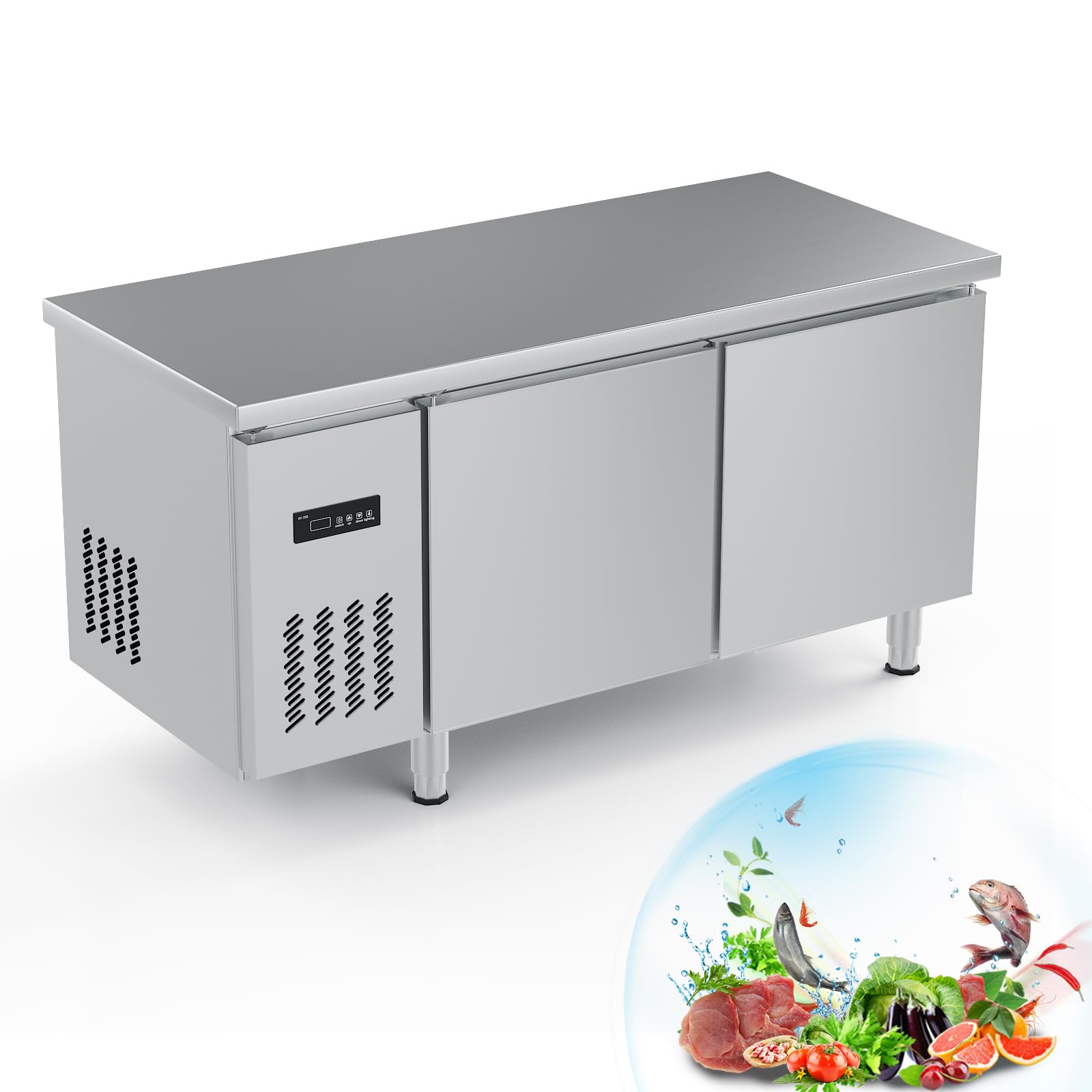 GarveeTech Commercial Refrigerator Worktop Undercounter Refrigerator ...