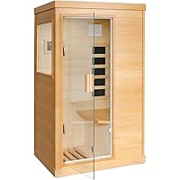 Amazon.com : OUTEXER Far Infrared Sauna Home Sauna Spa Room Low-EMF Canadian Hemlock Wood 800W ...