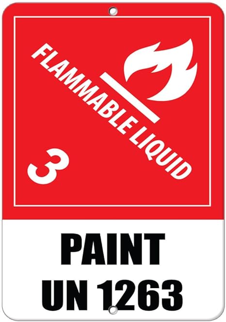 Flammable Liquid 3 Paint Un 1263 Hazard Sign LABEL DECAL STICKER Sticks ...