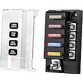 Amazon.com: RED WOLF 4 Way Blade Fuse Block Box Holder w/Standard Circuit 10V-32V DC for ...