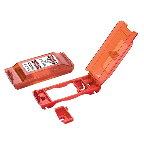 Master Lock 496B Lockout Tagout Universal Wall Switch Cover, Red 0.312 ...
