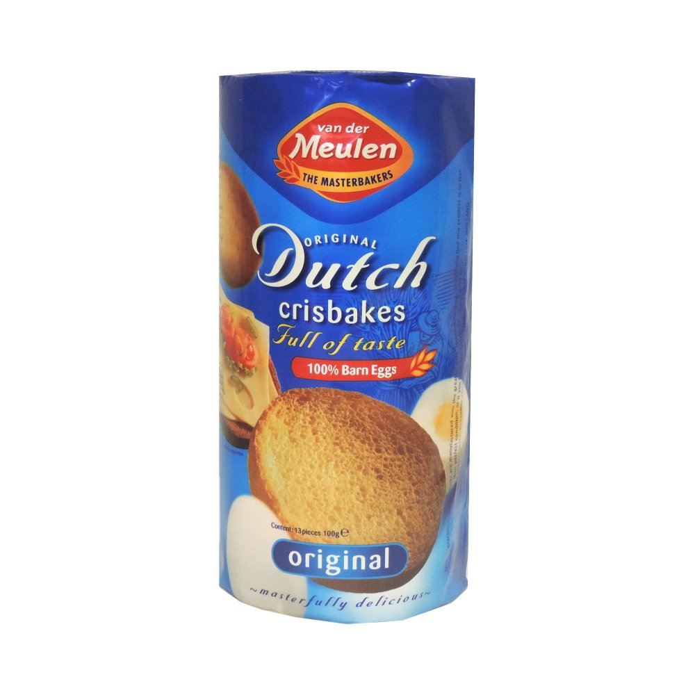 Amazon.com : Van der Meulen - Dutch Crispbakes - Original - 100g ...