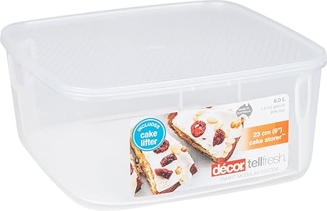 Décor Cake Storage Box with Lifter for 23cm Cake, Square: Amazon.com.au ...