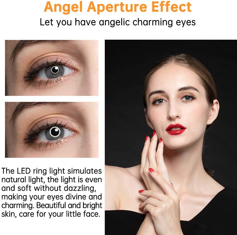 10”LED Desk Makeup Selfie Ring Light, Dimmable 3 Light Modes 10 ...