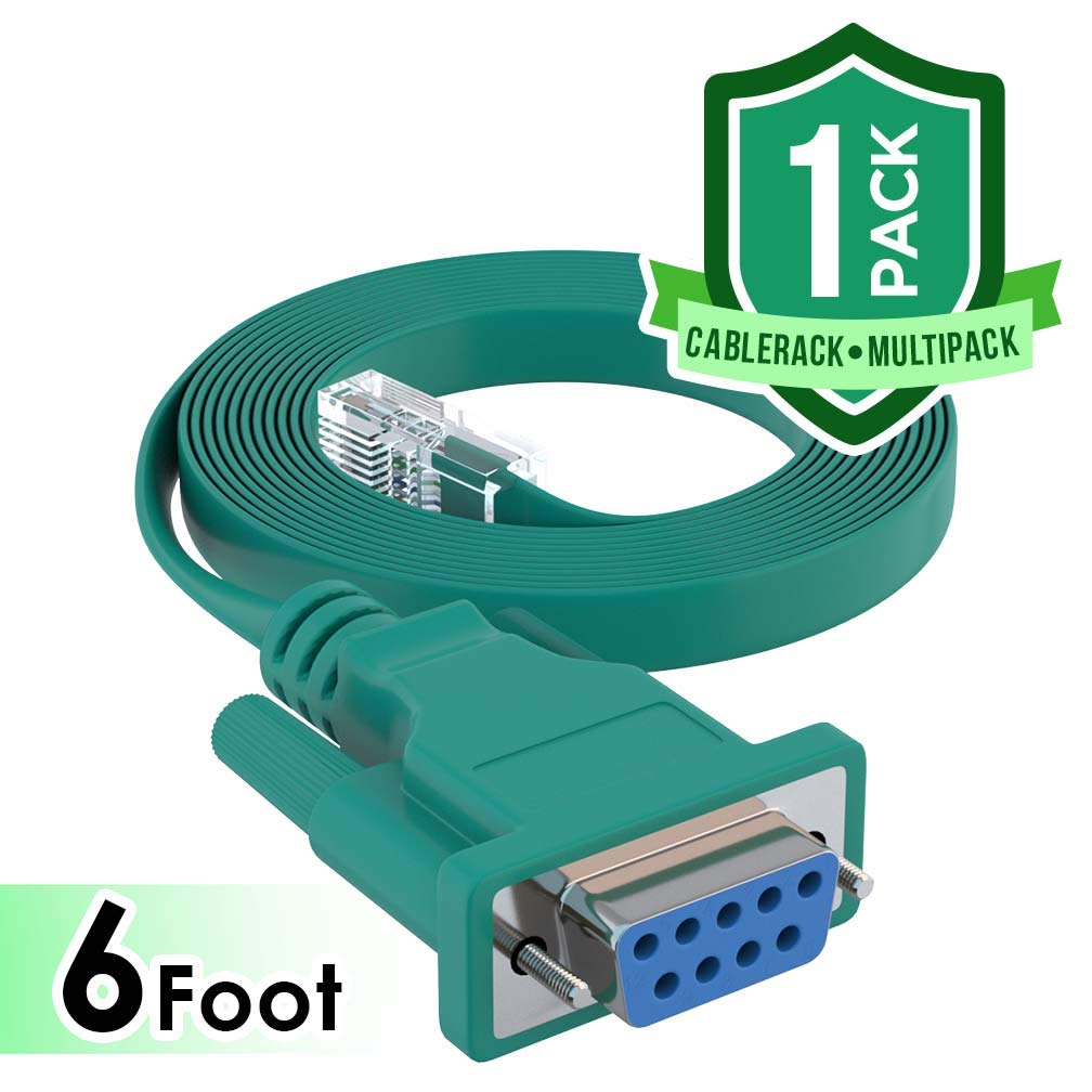 Amazon.com: CableRack 6ft DB9 Female to RJ45 Male Rollover Console ...