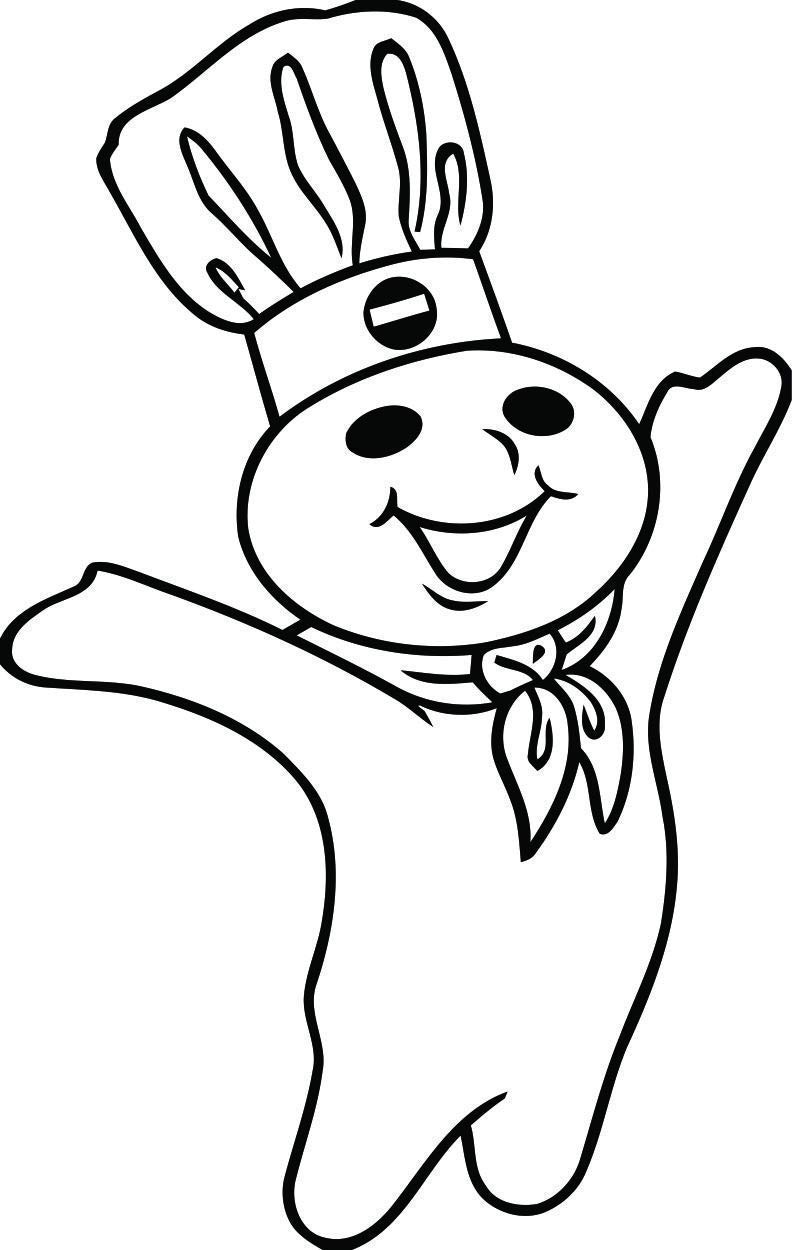 Pillsbury Doughboy Coloring Pages Sketch Coloring Page