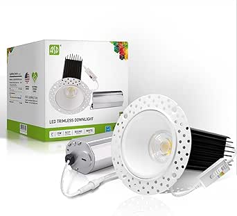 Amazon.com: ASD Trimless 2 Inch LED Recessed Lighting 15W Ceiling Light ...