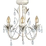 Traditional Cream Ornate Vintage Style Shabby Chic 5 Way Ceiling Light ...