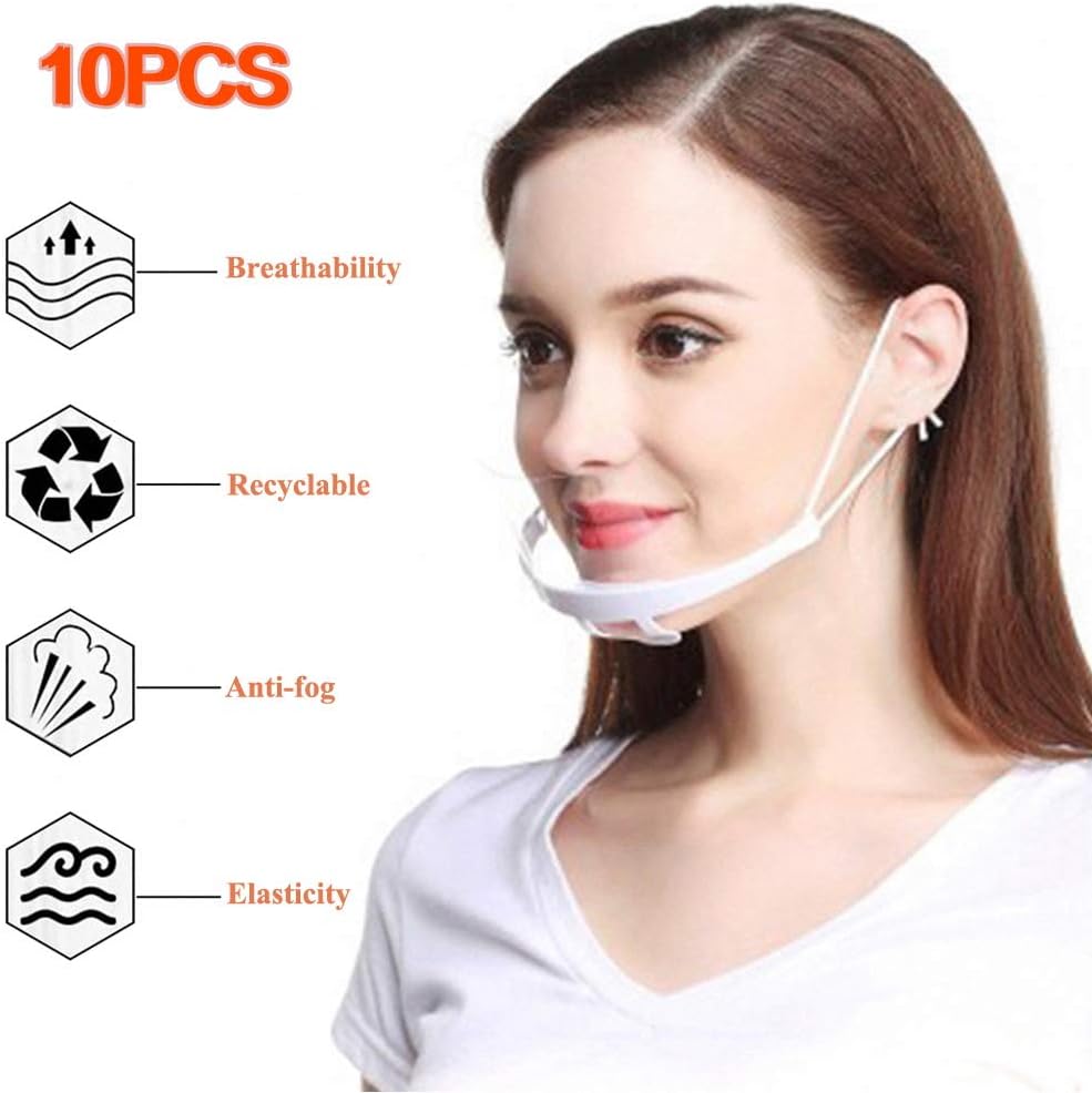 10 PCS Mouth shield Clean Anti-Fog Mouth Screen Universal Transparent ...