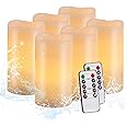 Amazon.com: salipt Flameless Candles, LED Flickering Candles Set of 6 ...