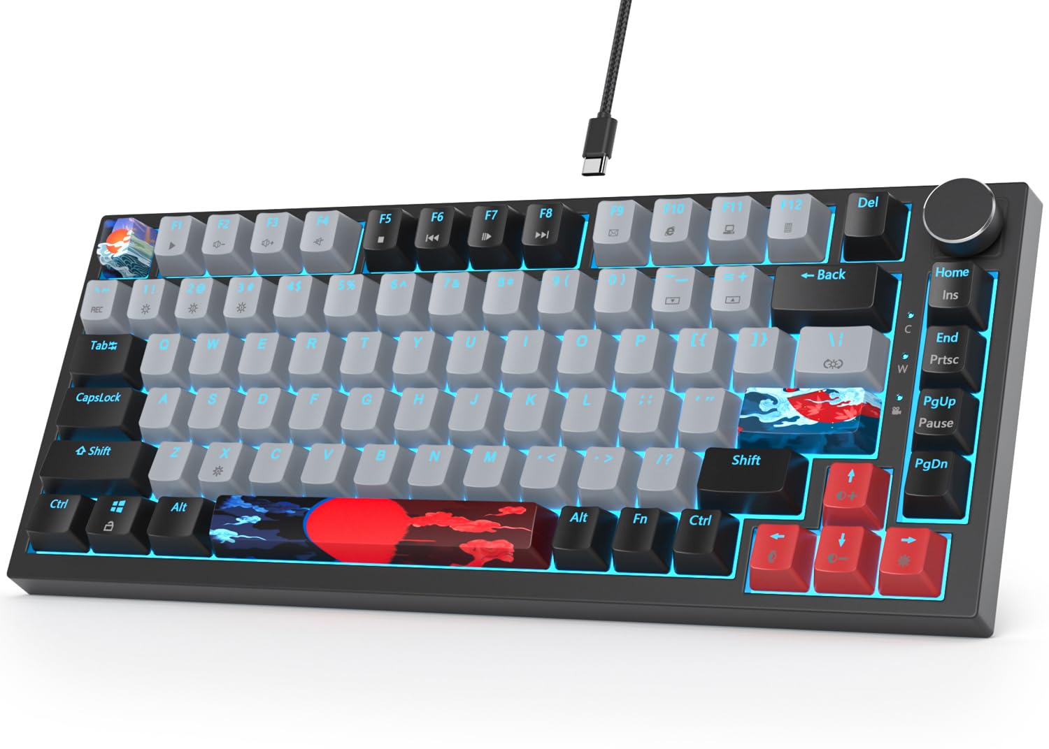 Mua Fogruaden Wired 75% Percent Mechanical Keyboard Hot Swappable ...