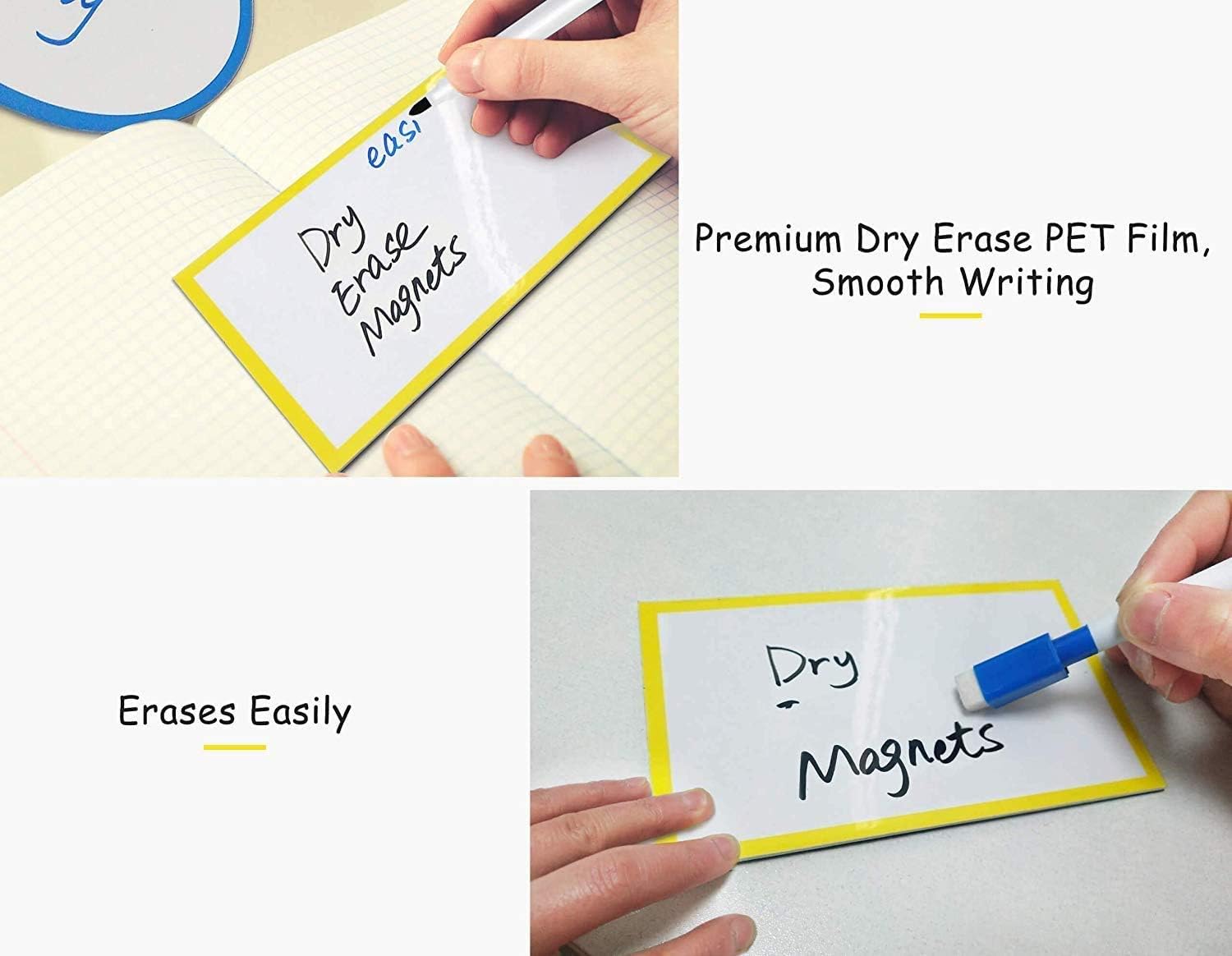 Magnetic Dry Erase Labels, 15x9cm – 5Pcs Large Writable Dry-Erase ...