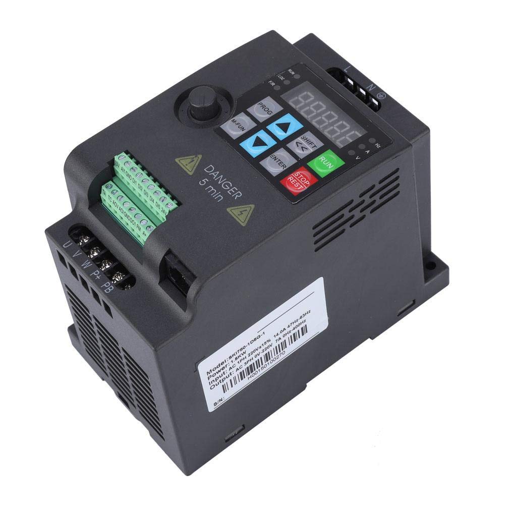 1.5KW Mini VFD Variable Frequency Converter Inverter SKI780 AC 1-Phase 220V to 3-Phase 220V ...