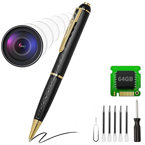 64G Hidden Camera, Mini Camera Pen, 1080P FHD Pen Camera, Nanny Cam ...