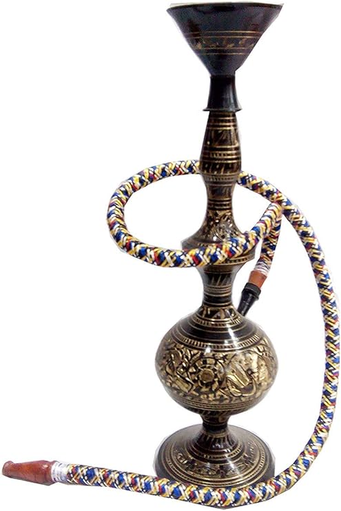 Vintage hookah Brass Silver Plated Handmade Indian Royal Hookah for ...
