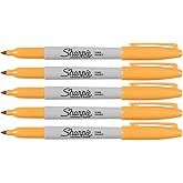 Amazon.com: Sharpie Orange Markers, Fine Point Tip, Permanent Markers ...