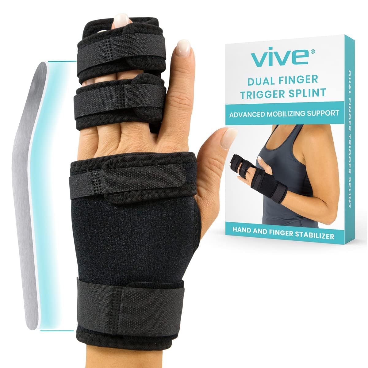 Mua Vive Trigger Finger Splint - 2 Finger Brace for Middle, Index ...