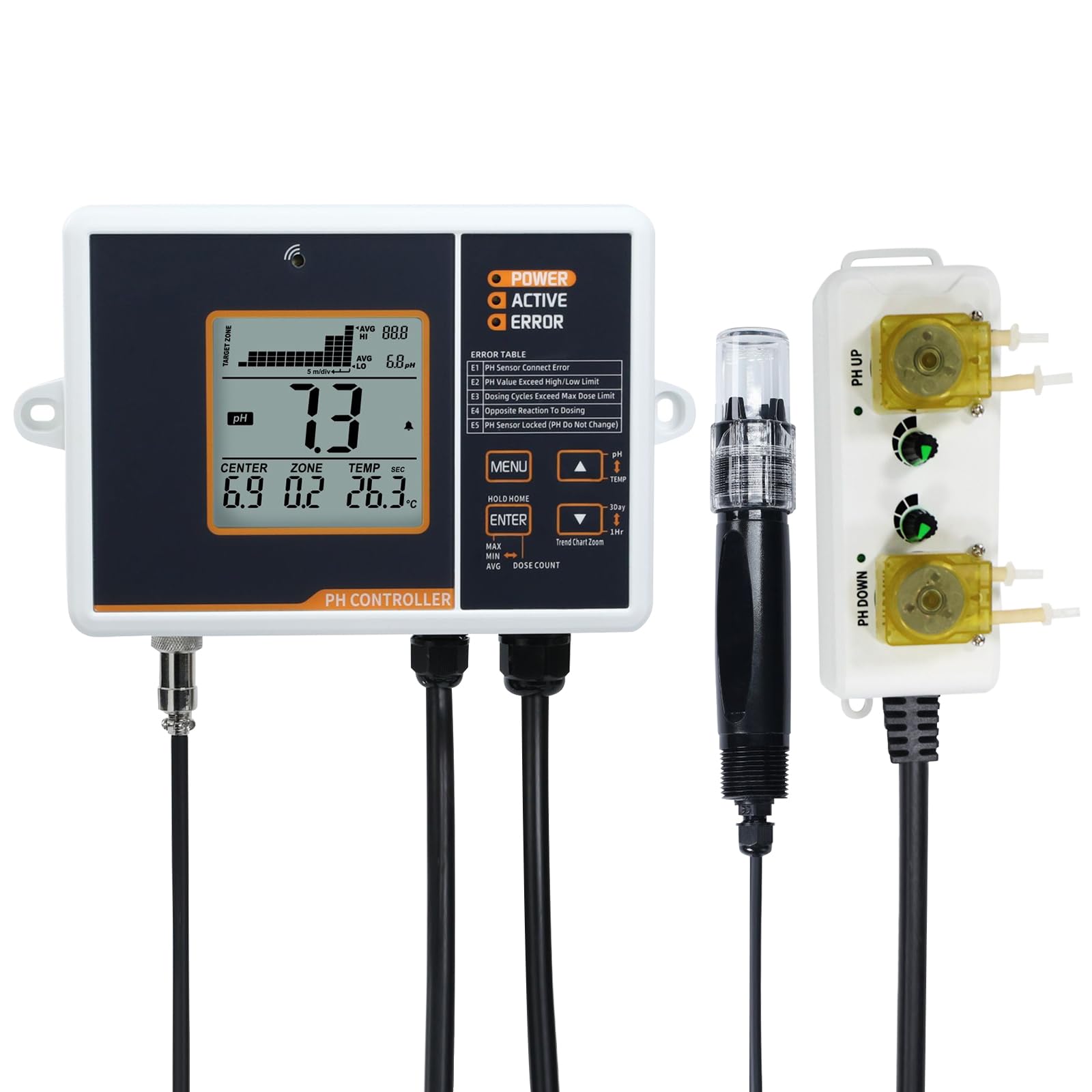 Mua pH Controller with Temperature Compensation, Dual Relay Digital pH ...