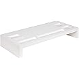 Amazon.com: Kate and Laurel Briggs Wood Monitor Riser Desk Organizer, White