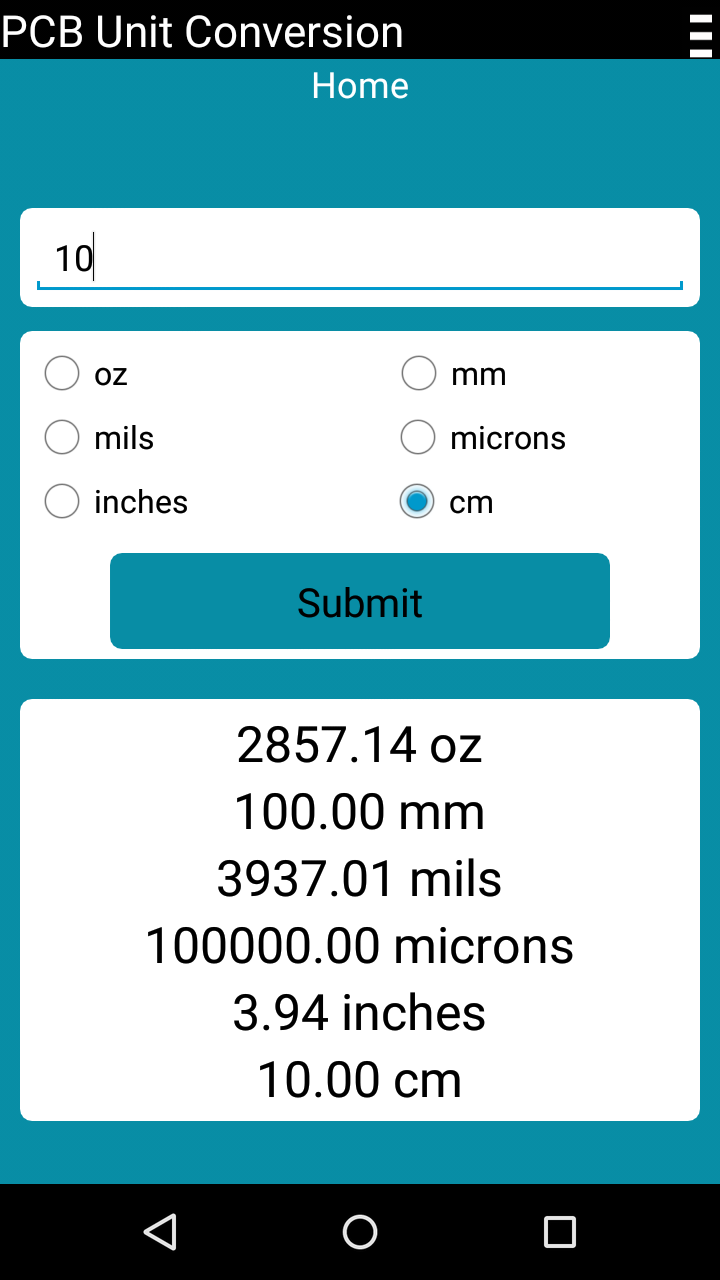 PCB Unit Conversion:Amazon.com:Appstore for Android