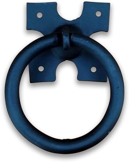 Rustic Ring Pull Wrought Iron Black for Gates, Black PC - - Amazon.com