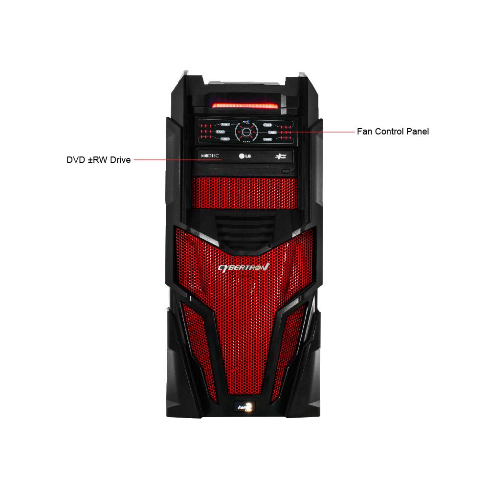 CybertronPC Shockwave GM1213H Desktop (Black/Red) : Amazon.com.mx ...