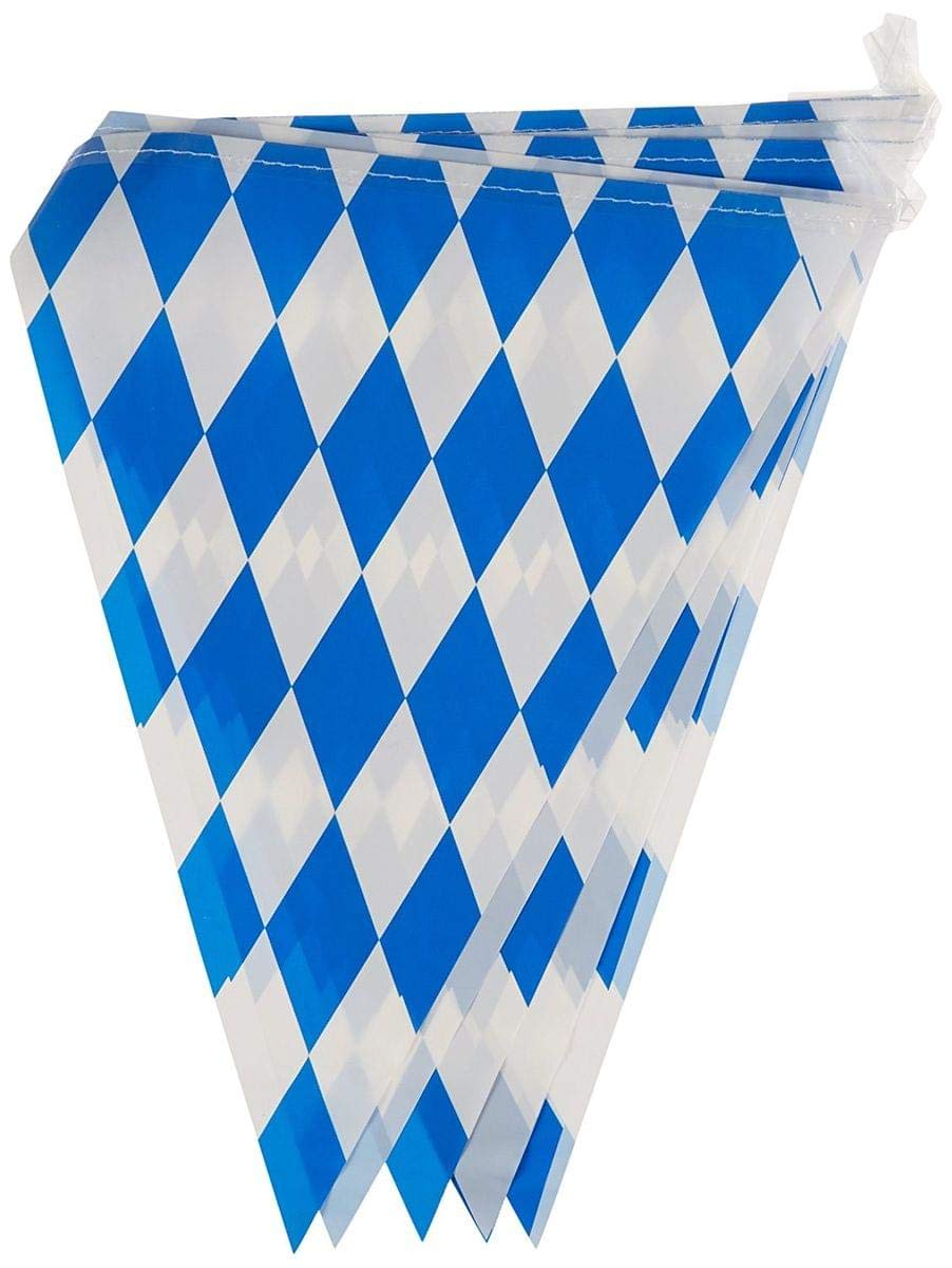 Beistle Plastic Oktoberfest Bavarian Pennant Banner For German Theme ...