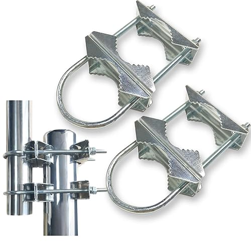 Sactulaz Double U-Bolt Clamp Bracket for Starlink Antenna Mount Pole ...