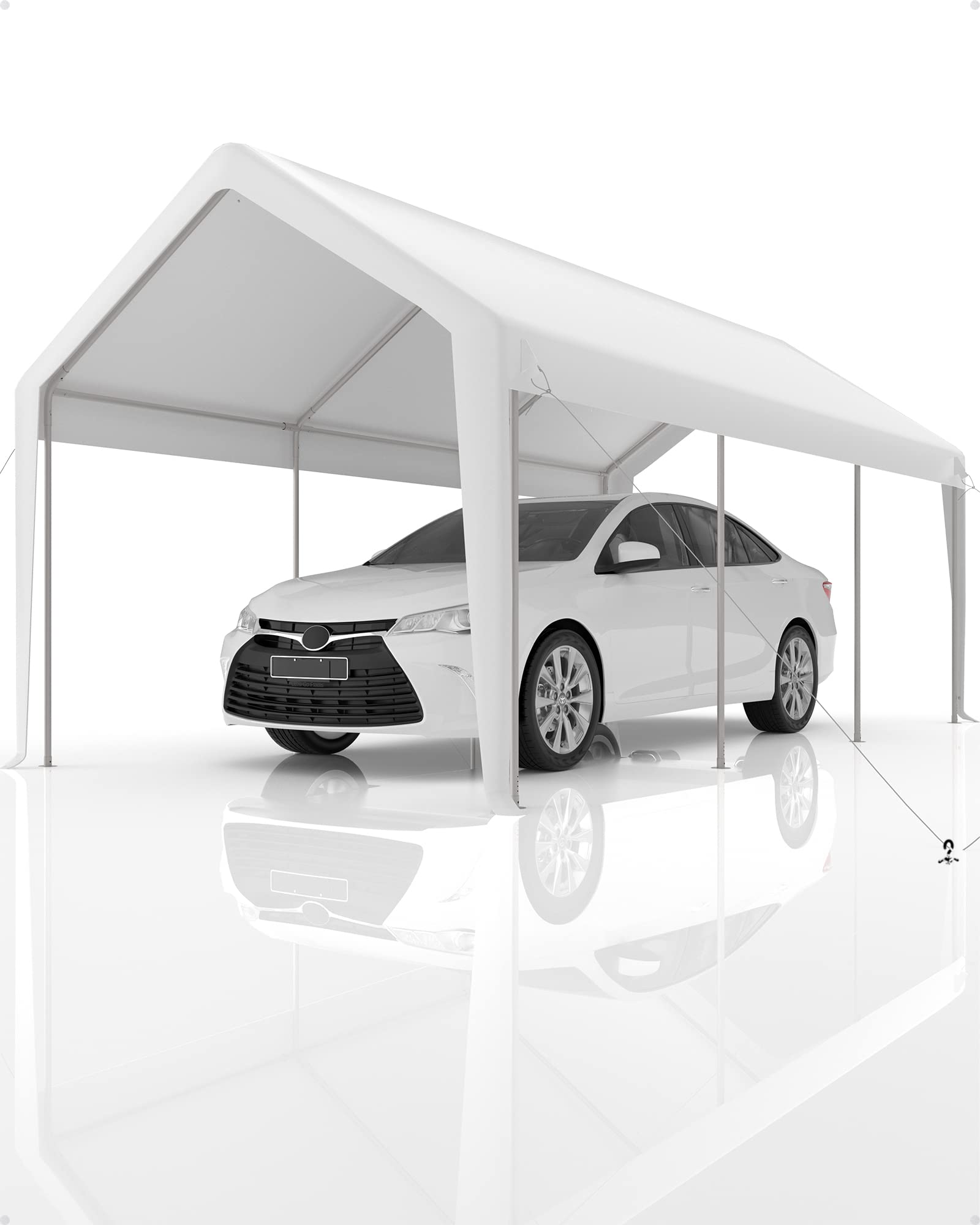 GarveeLife 20'x 13'x 11' Windproof Carport Top Replacement Cover Heavy ...