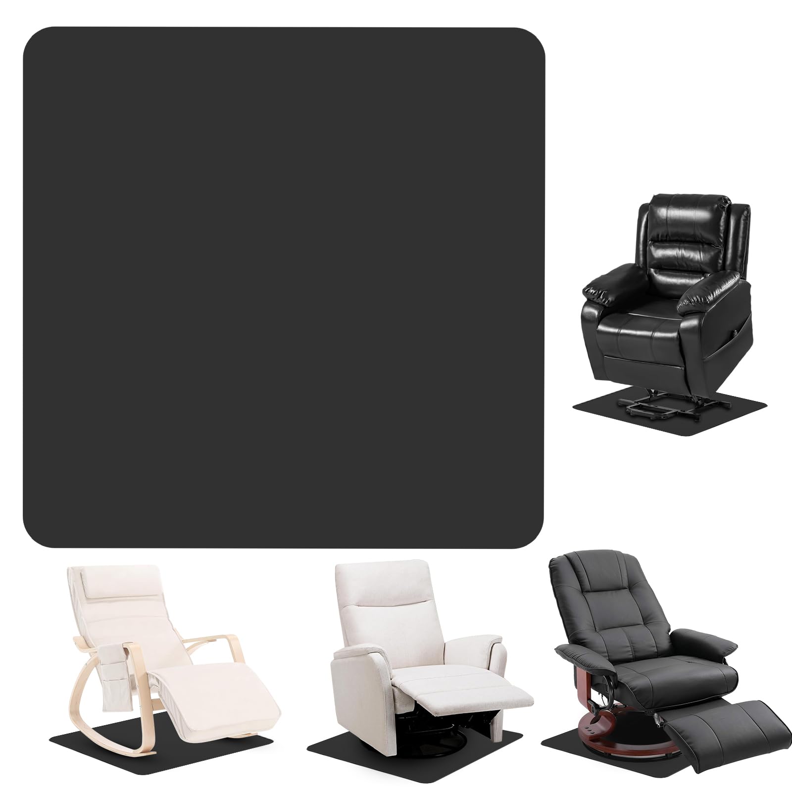 Recliner Pads for Hardwood Floors, Non Skid Rubber Furniture Gripper ...