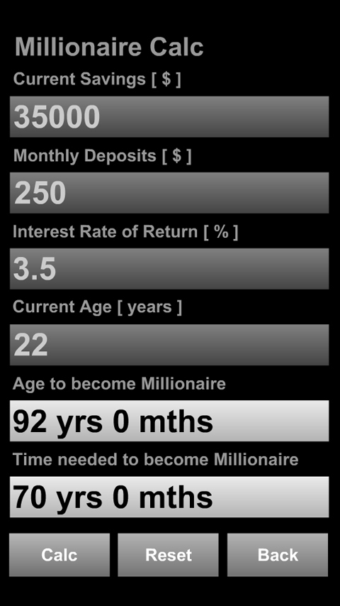 Millionaire Calculator:Amazon.com:Appstore for Android