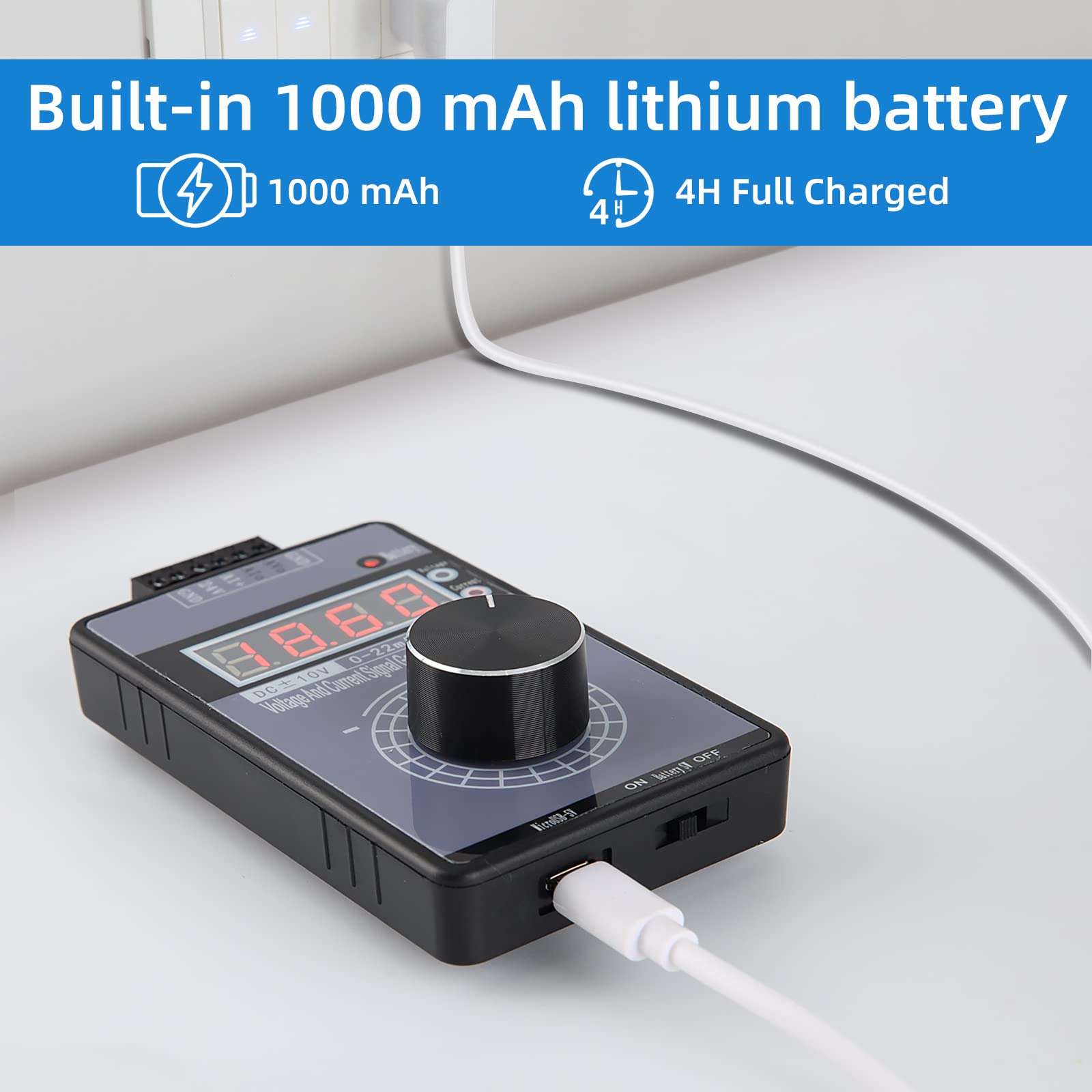 Koolertron 0/4-20mA DC 0-10V Signal Generator,2-IN-1Portable Mini ...