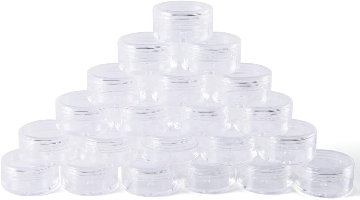 Anladia 50pcs Small Clear Plastic Sample Container Mini Bottle Pot Jars ...