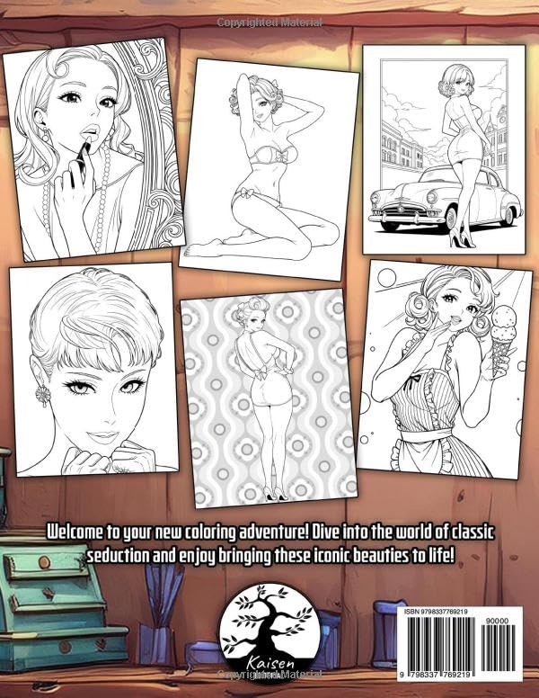 Anime Coloring Book Pin Up Girls Vol 1 Fun Manga Coloring Pages For