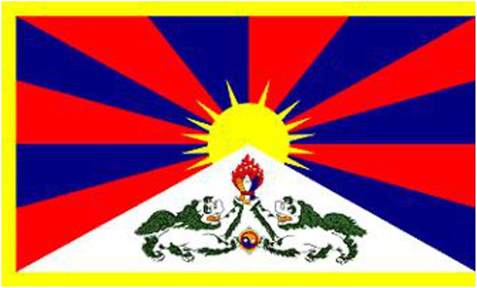 5ft X 3ft Tibet National Flag: Amazon.co.uk: Garden & Outdoors