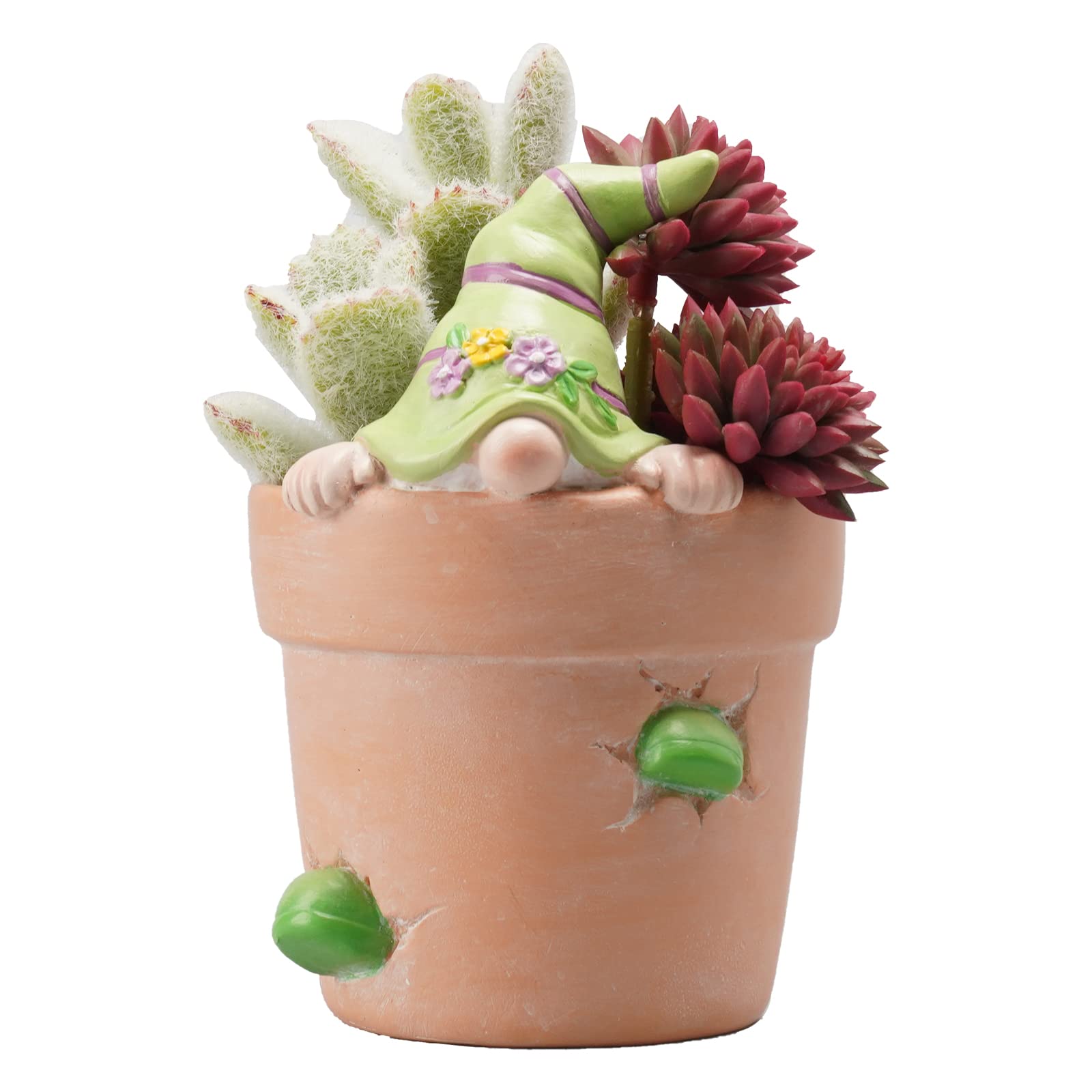 Newman House Studio Flower-Pot Spring-Gnomes Easter Decorations Cactus ...