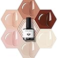 Modelones Gel Nail Polish- 6 Colors Nude Gel Polish All Seasons Skin Tones Pink Neutral Brown ...