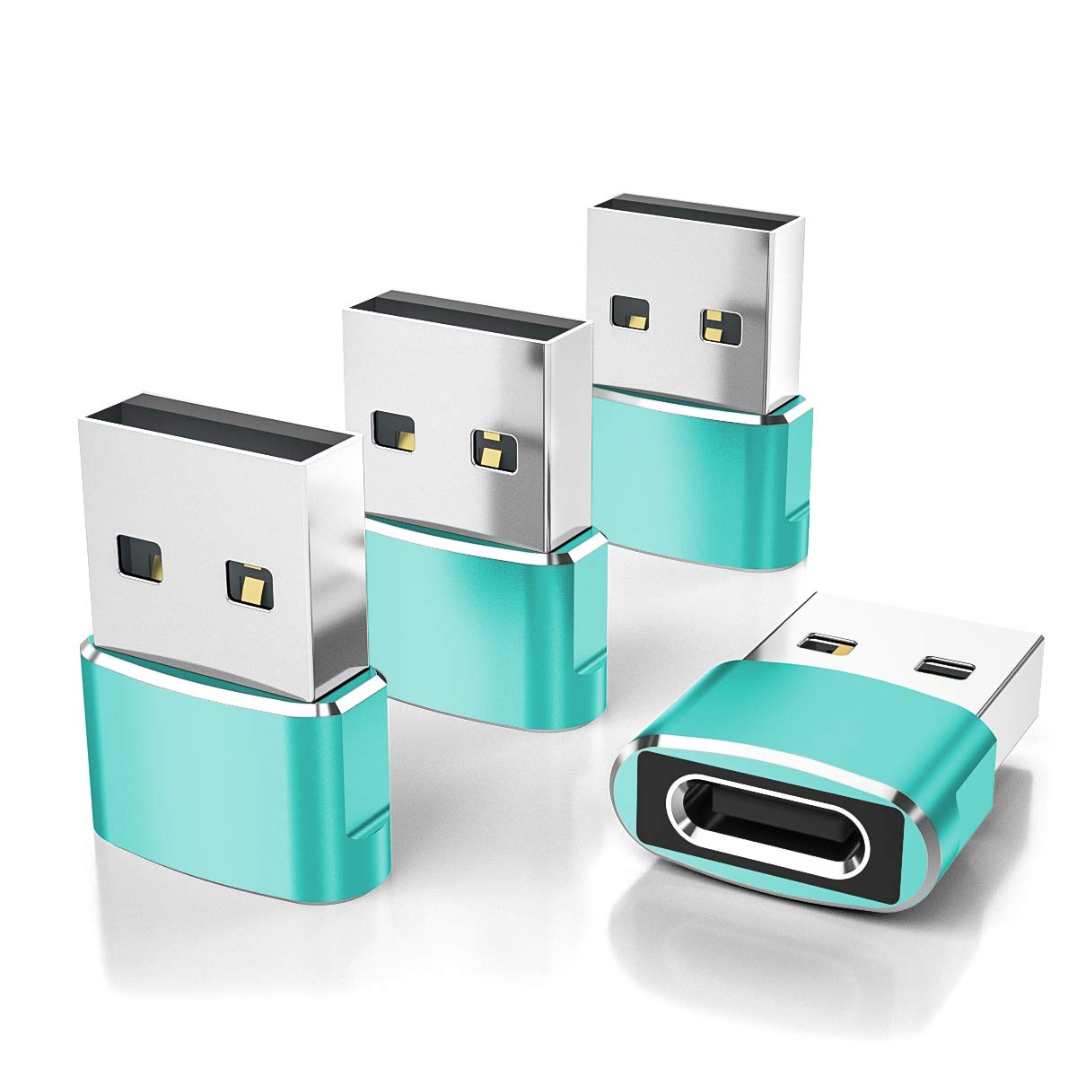 Elebase USB to USB C Adapter 4 Pack,Type C Female to A Male Charger Converter for Apple Watch ...