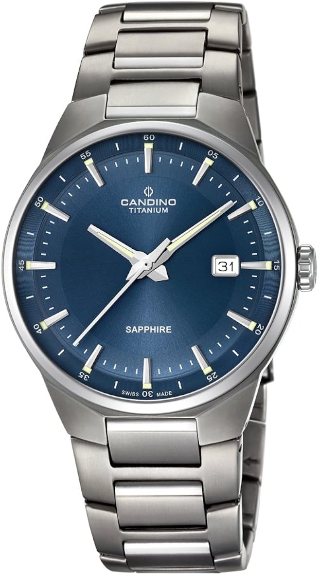 Candino Mens Analogue Classic Quartz Watch with Titanium Strap C4605/3 ...