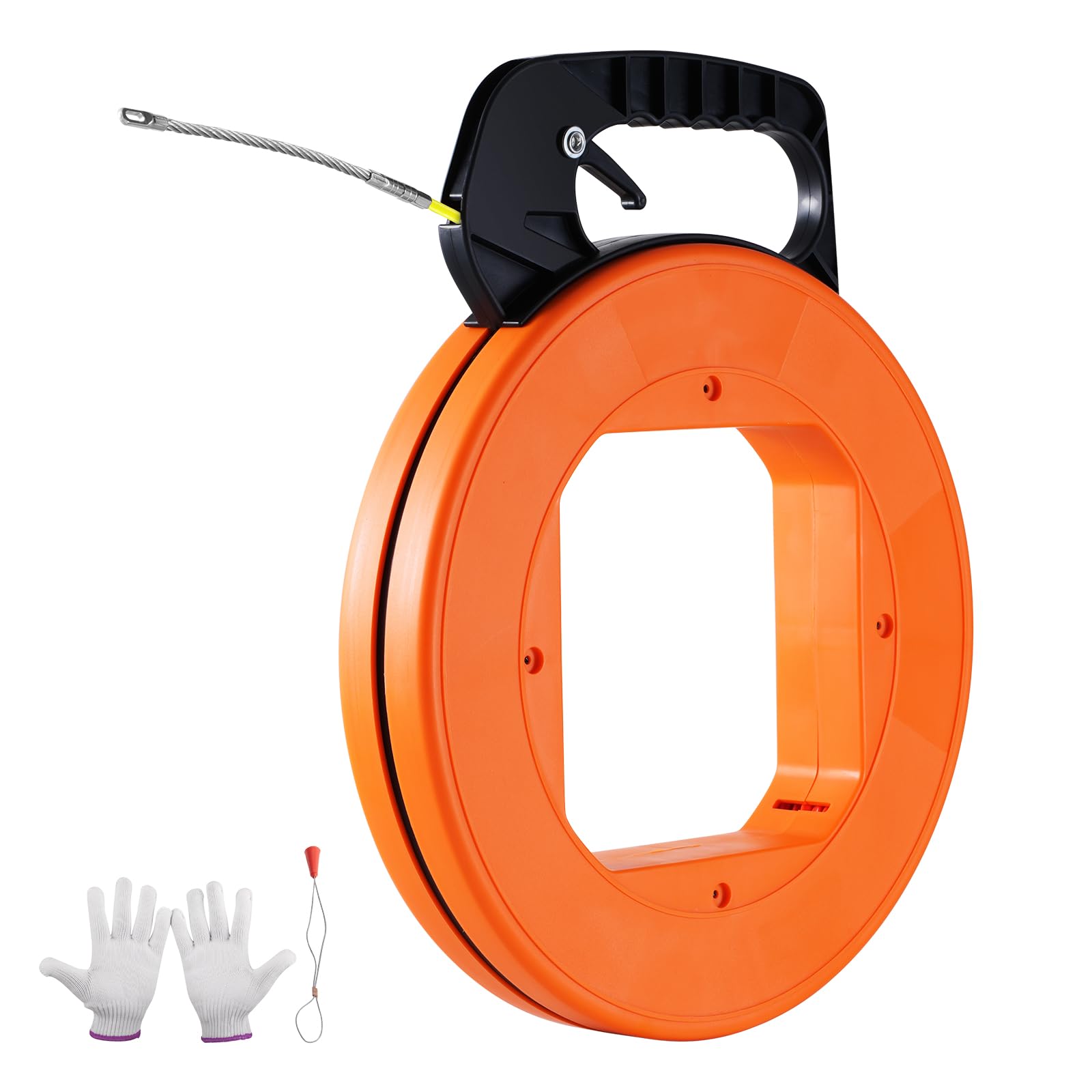 VEVOR Fish Tape, 100 ft, 1/6-inch, Fiberglass Wire Puller with ...