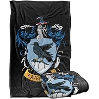 Amazon.com: Harry Potter Ravenclaw Crest Black Silky Touch Super Soft ...