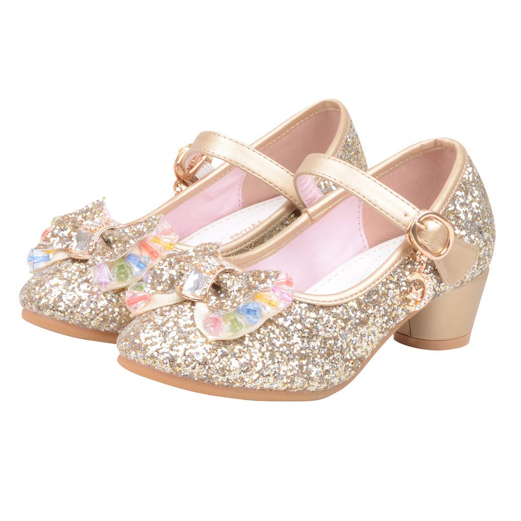 Scarpe Beladla Scarpe da Ragazza con Paillettes con Tacco Alto da ...