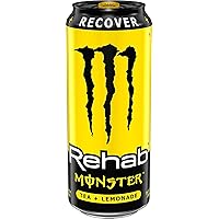 Amazon.com: 16 Pack - Monster Rehab - Tea + Lemonade + Energy - 15.5oz ...