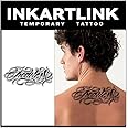 Amazon.com : INKARTLINK Tattoo Tech, 2 Sheets Large Semi Permanent Tattoo, Adult Art Design ...