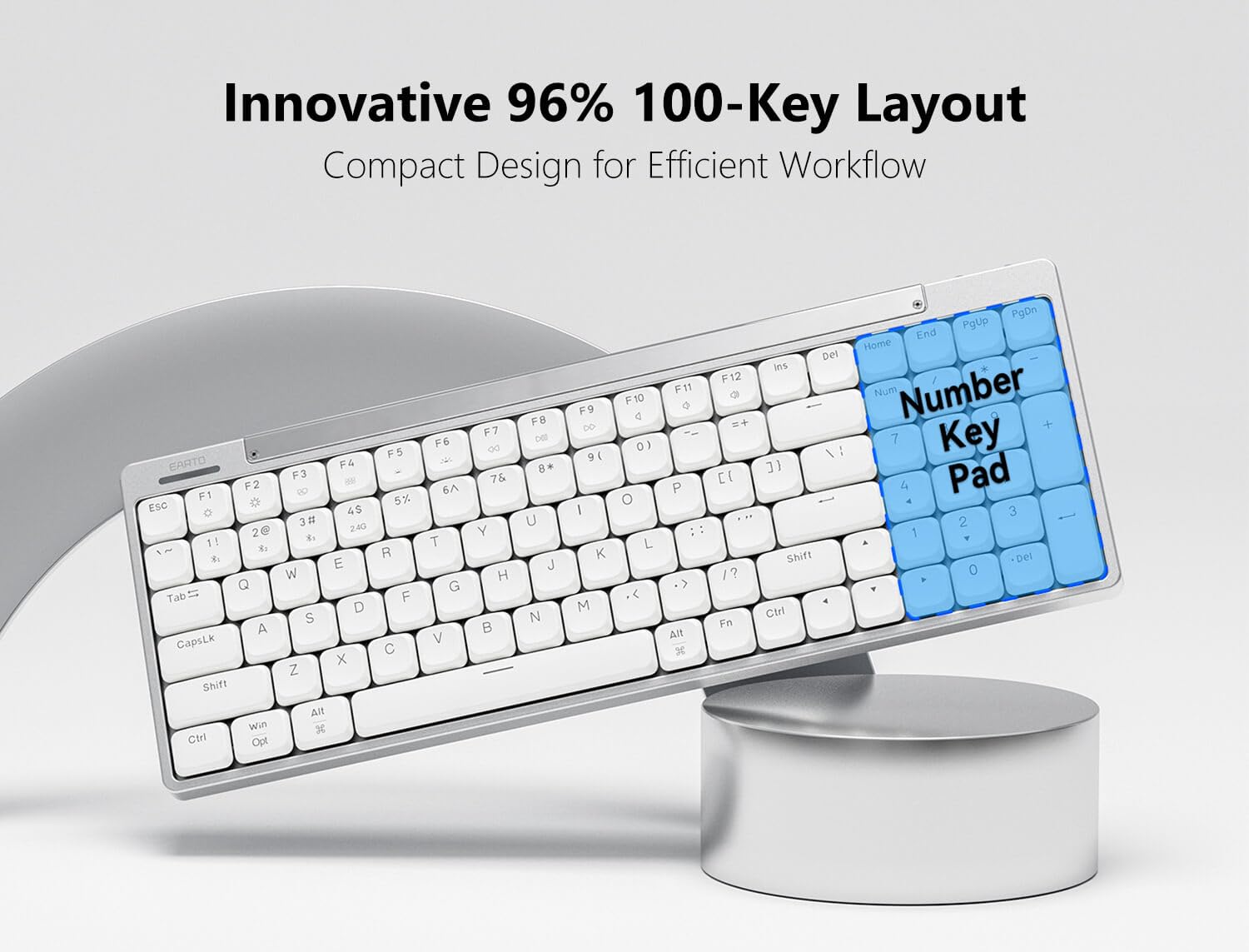 Mua Earto CT100 Wireless Mechanical Keyboard, Ultra Slim 96%- 100 Keys ...